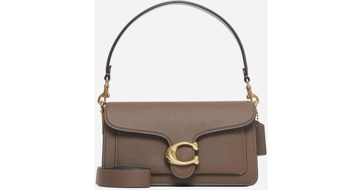 COACH Tabby 26 Leather Shoulder Bag in Brown | Lyst