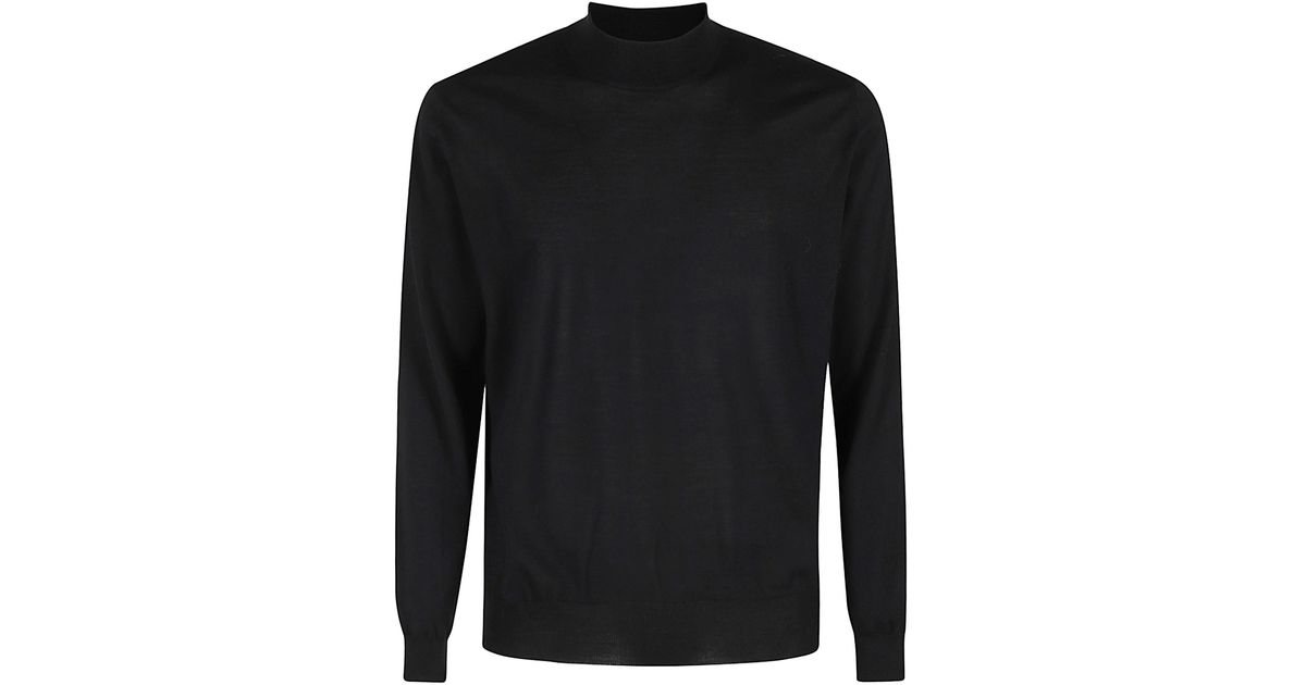 FILIPPO DE LAURENTIIS Lupetto Merino in Black for Men | Lyst