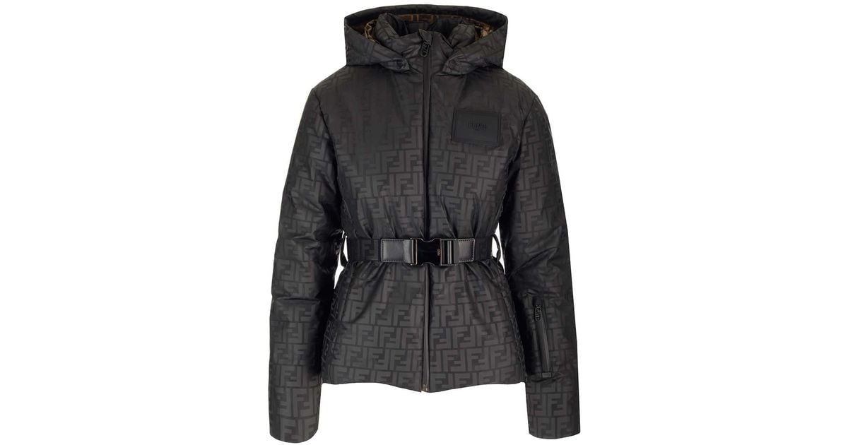 Fendi Ski Jacket in Black | Lyst