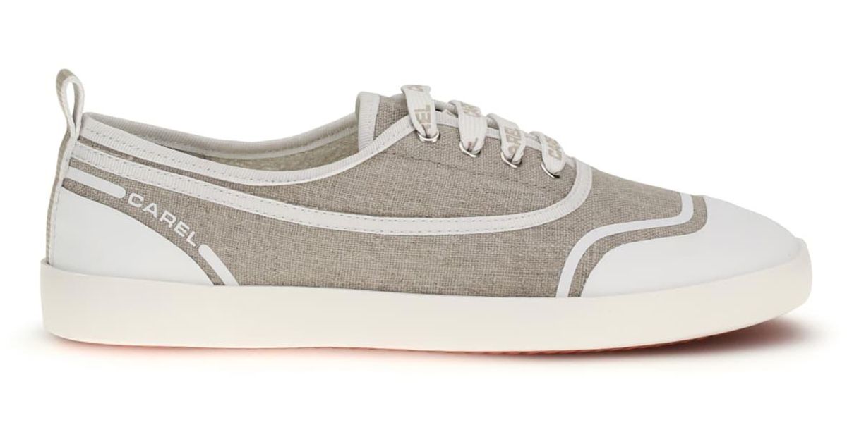 CAREL PARIS Canvas Sneakers in White | Lyst
