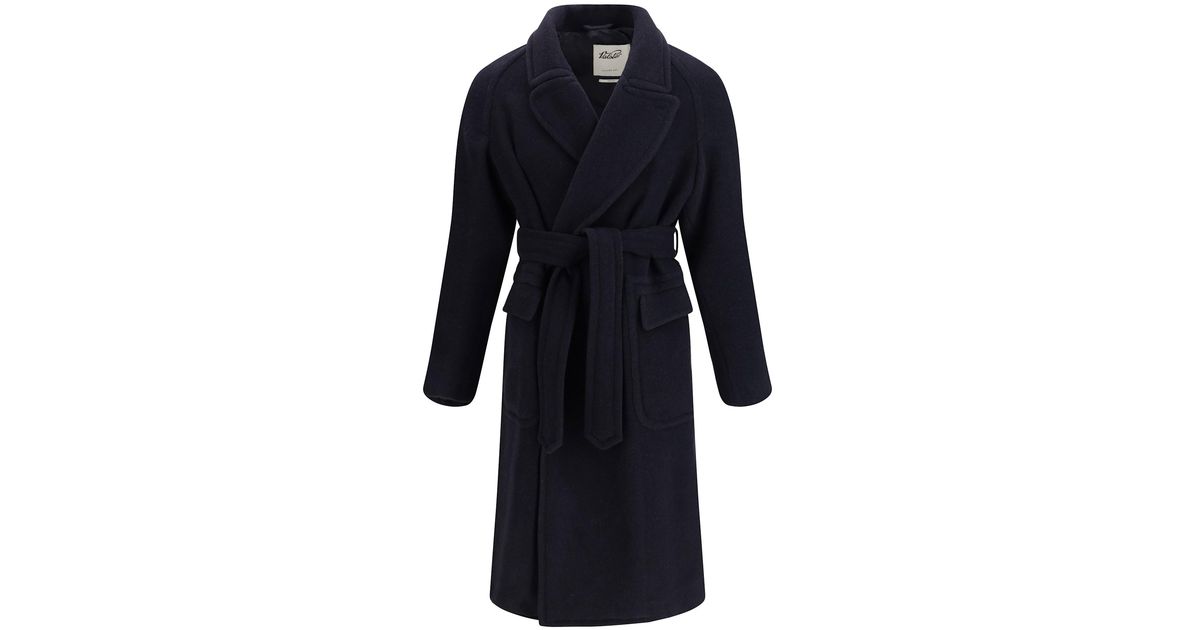 Valstar Wool Robe Coat in Blue for Men | Lyst UK