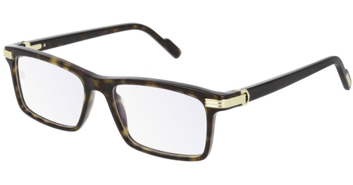 Cartier Ct0222O002 Havana Havana Transpa in Black for Men | Lyst