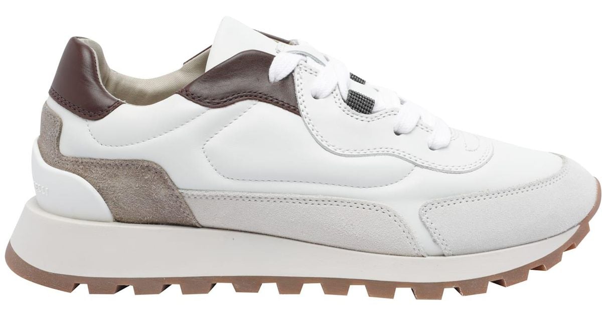 Brunello Cucinelli Runners With Monile in White | Lyst UK