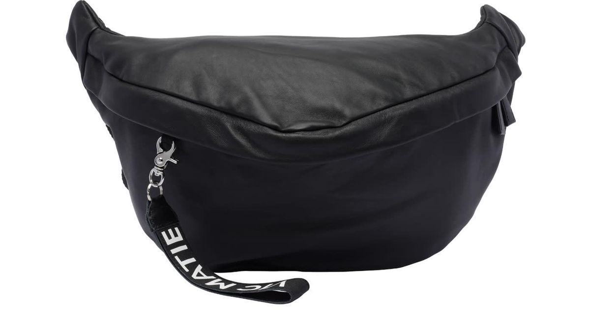 Vic Matié Leather Bum Bag in Black | Lyst