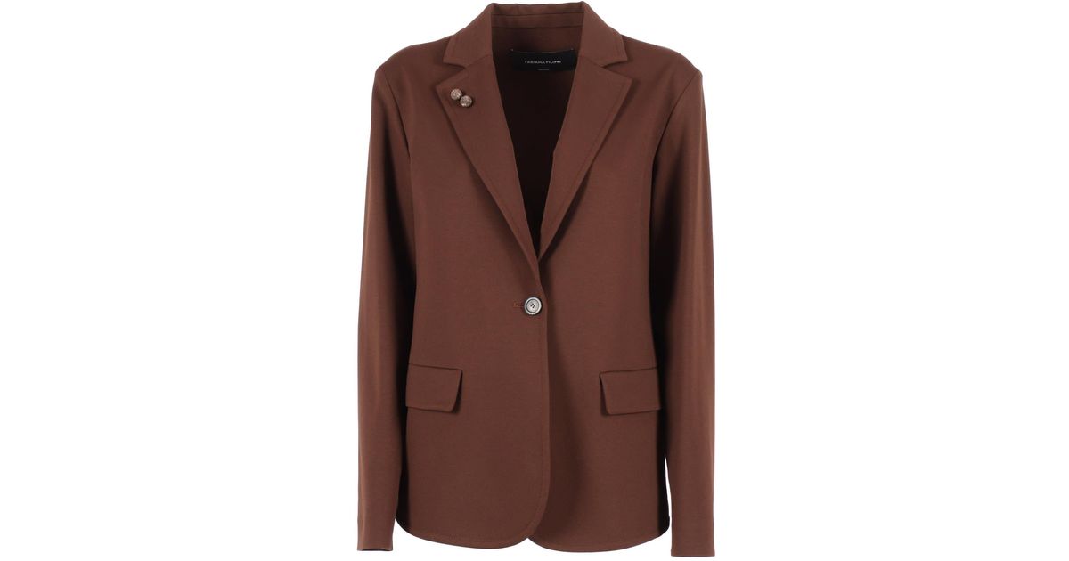 Fabiana Filippi Single-Breasted Jersey Blazer With Tailored Fit in ...