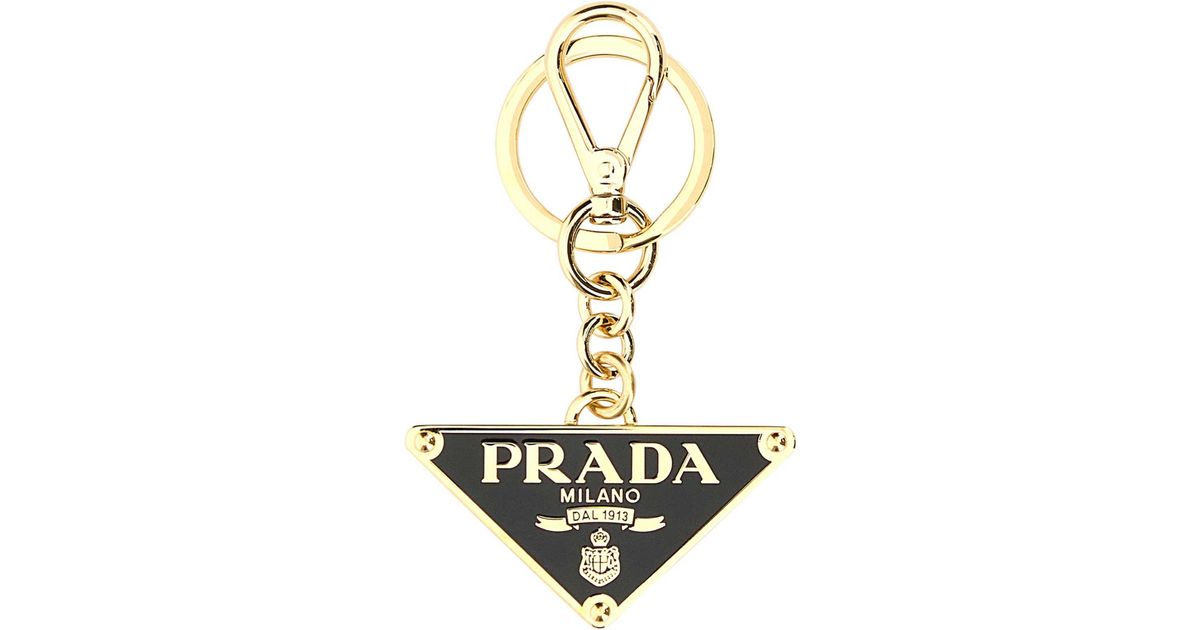 Prada Key Tag in Metallic | Lyst