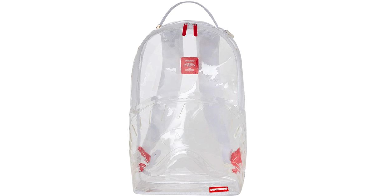 Sprayground Clear Check Transparent Backpack in White | Lyst