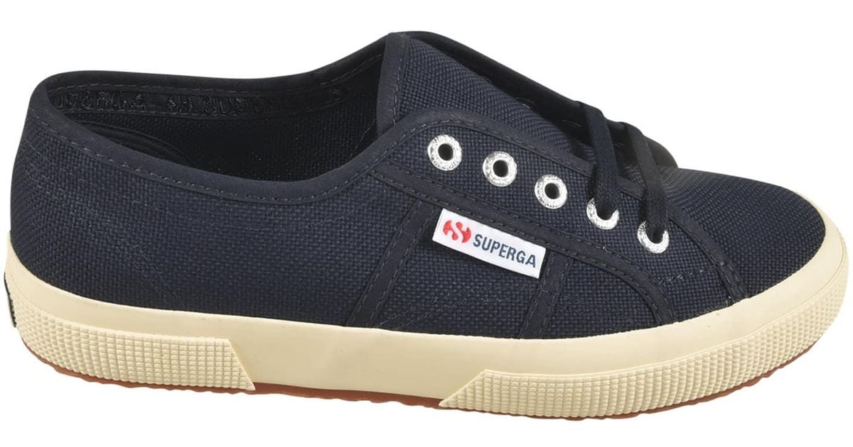 Superga Logo Sneakers in Blue | Lyst