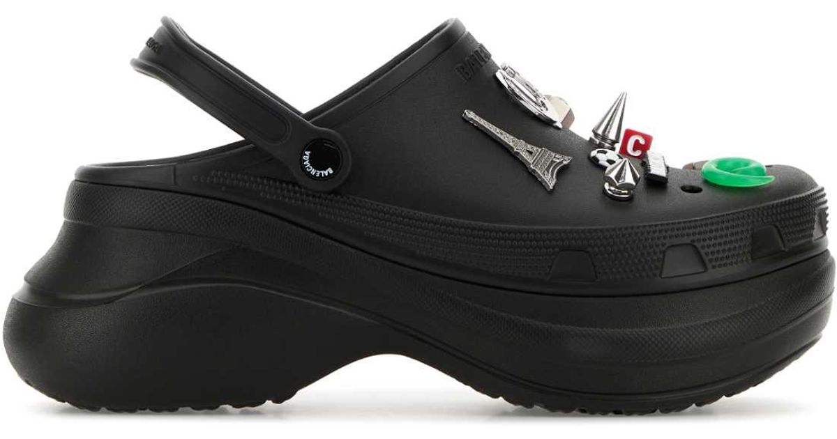 Balenciaga Rubber X Crocsâ Mules in Black for Men | Lyst UK