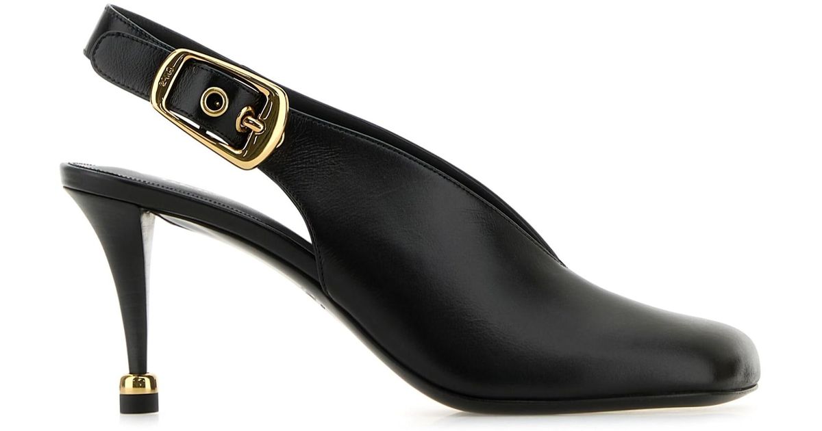 Chloé Andrea Sling Back Decollete` in Black | Lyst UK
