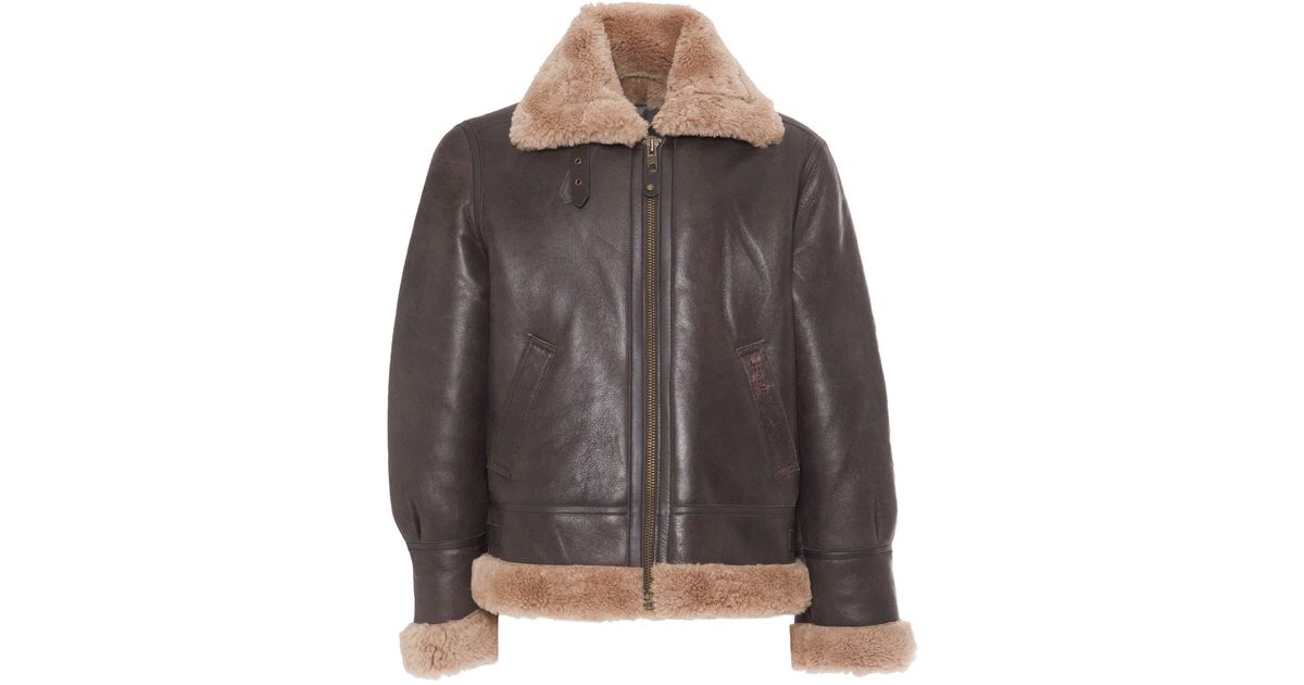 Schott Nyc Leather Jacket in Grey for Men | Lyst UK