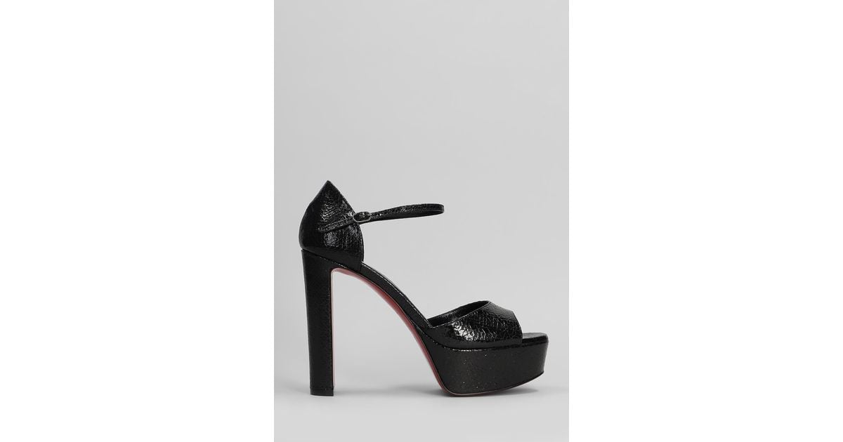 Christian Louboutin Sandaloo 130 Sandals in Black | Lyst