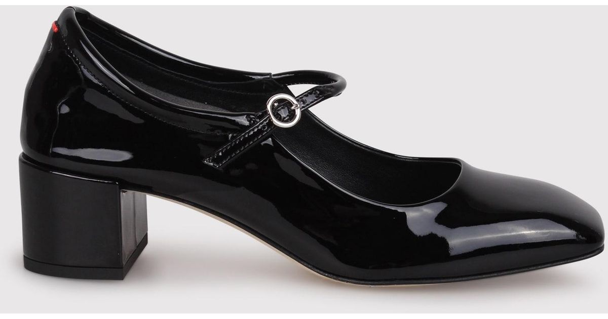Aeyde Aline Leather Mary-Jane in Black | Lyst