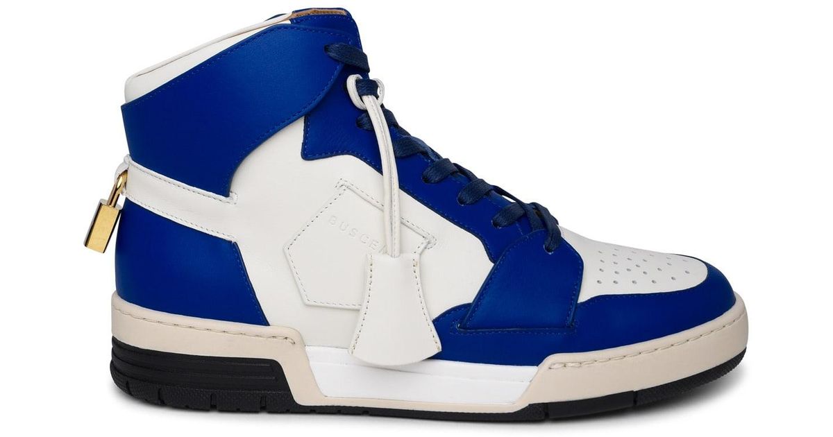 Buscemi Air Jon And Leather Sneakers in Blue for Men | Lyst
