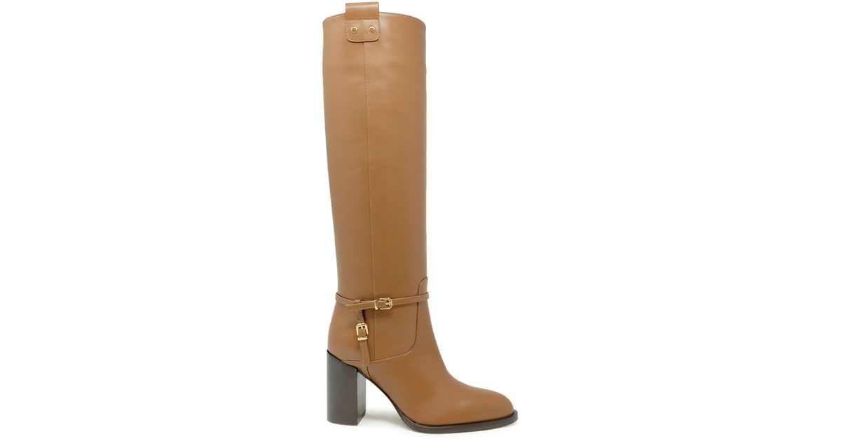 Lella Baldi Camel Leather Boots in White | Lyst