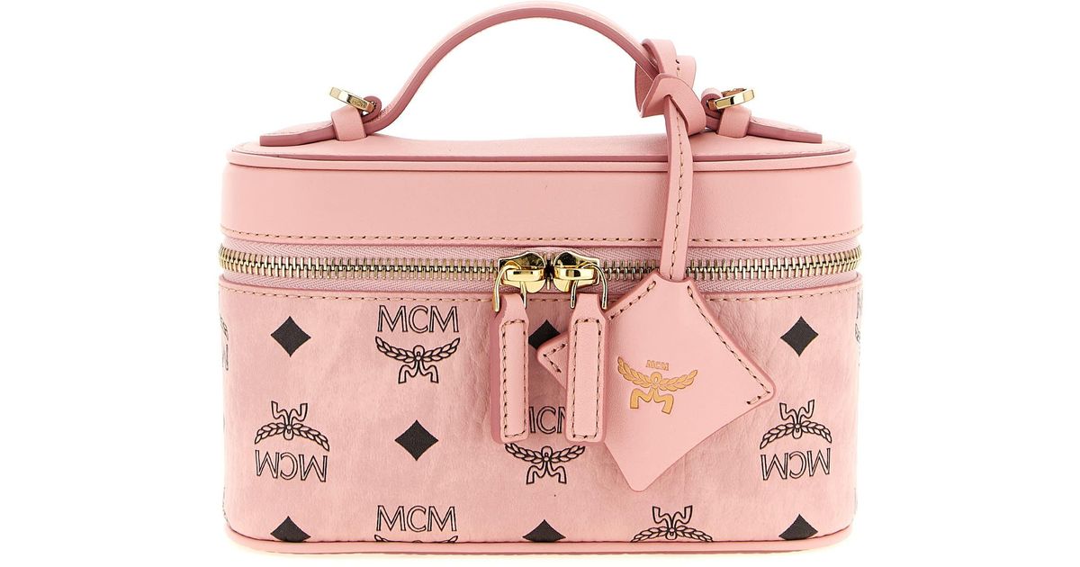 MCM Aren Vanity Case Handbag in Pink | Lyst