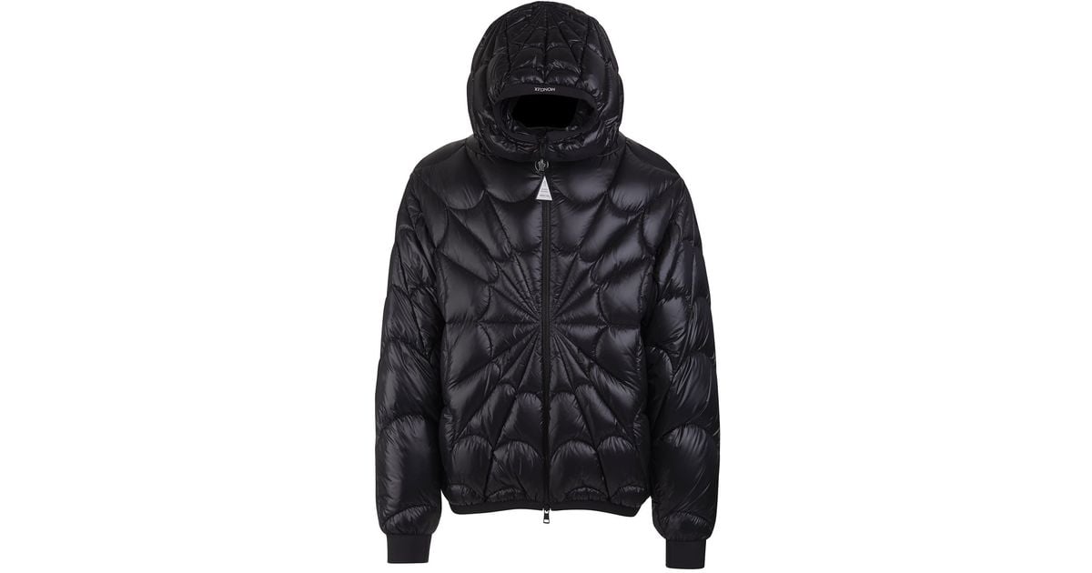 Moncler Black Violier Spider-man Short Down Jacket for Men | Lyst