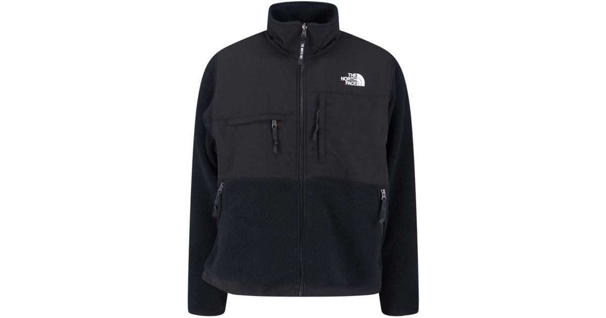 The North Face Teddy Fabric Zip Jacket With High Collar And Contrasting ...