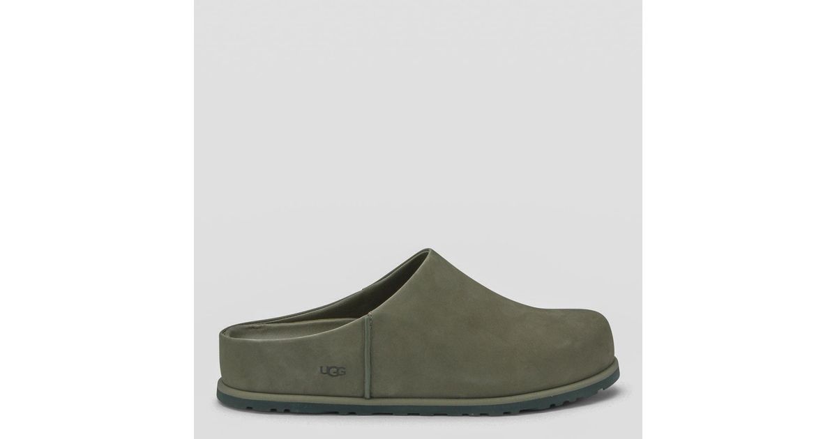 UGG Burnt Leather M Otzo Clog Flat in Green for Men | Lyst