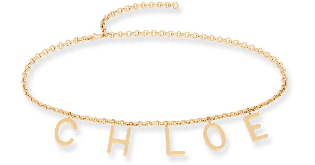 Chloé Letters Metal Belt in White | Lyst UK