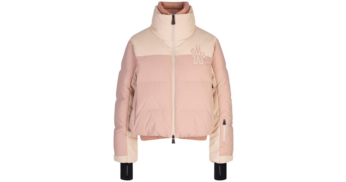 Moncler And Ivory Stennes Down Jacket in Pink | Lyst