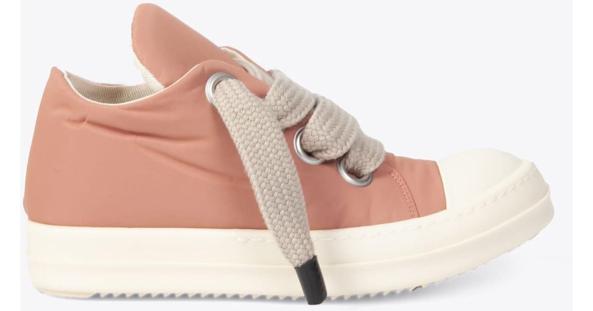 Rick Owens Jumbo Lace Puffer Low Sneaks Nylon Low Sneaker With Jumbo ...