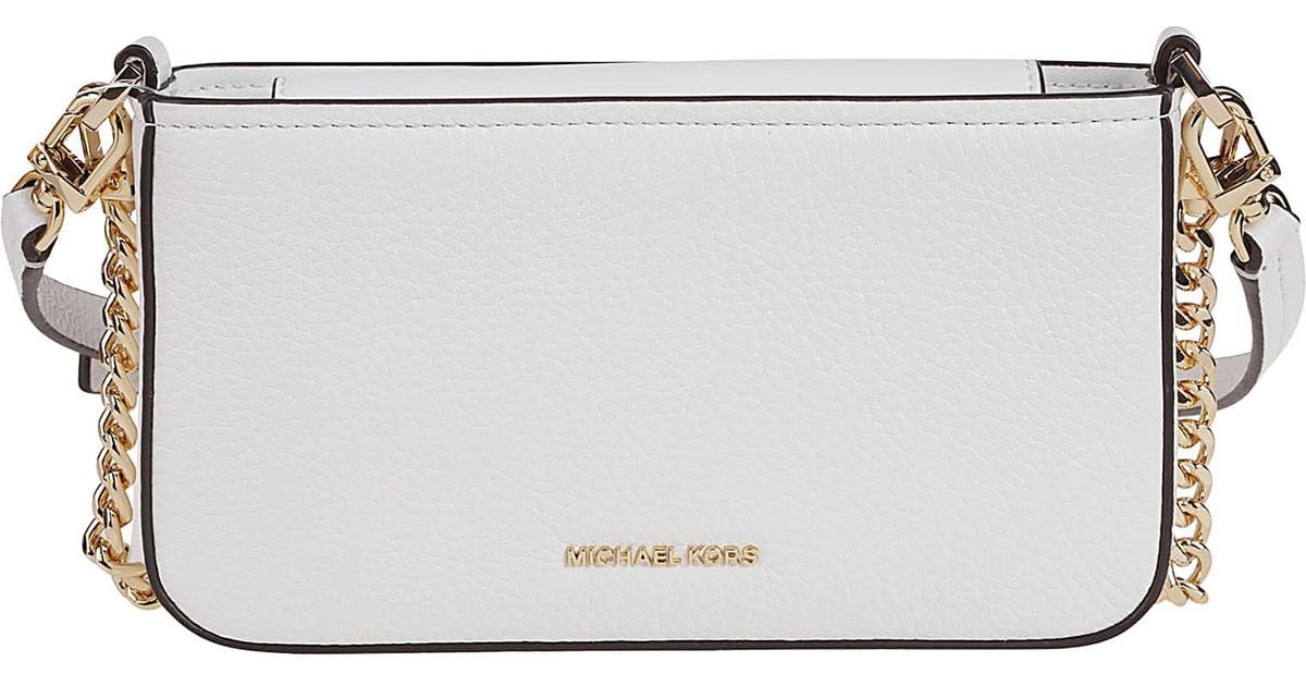 Michael Kors Bryant Small Convertible Crossbody Pouchette Bag in White ...