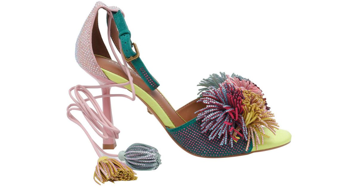 Kurt Geiger Pom Pom Tie Pump Sandals | Lyst