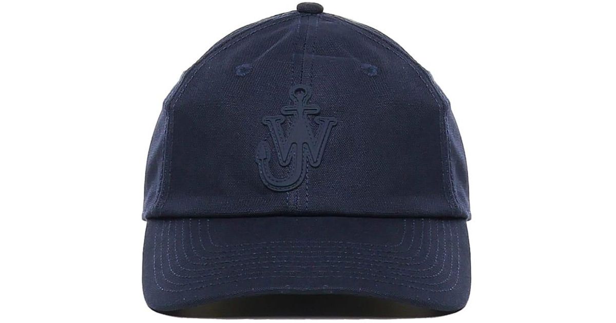 JW Anderson Canvas Baseball Cap With Jwa Anchor Logo in Blue for Men | Lyst