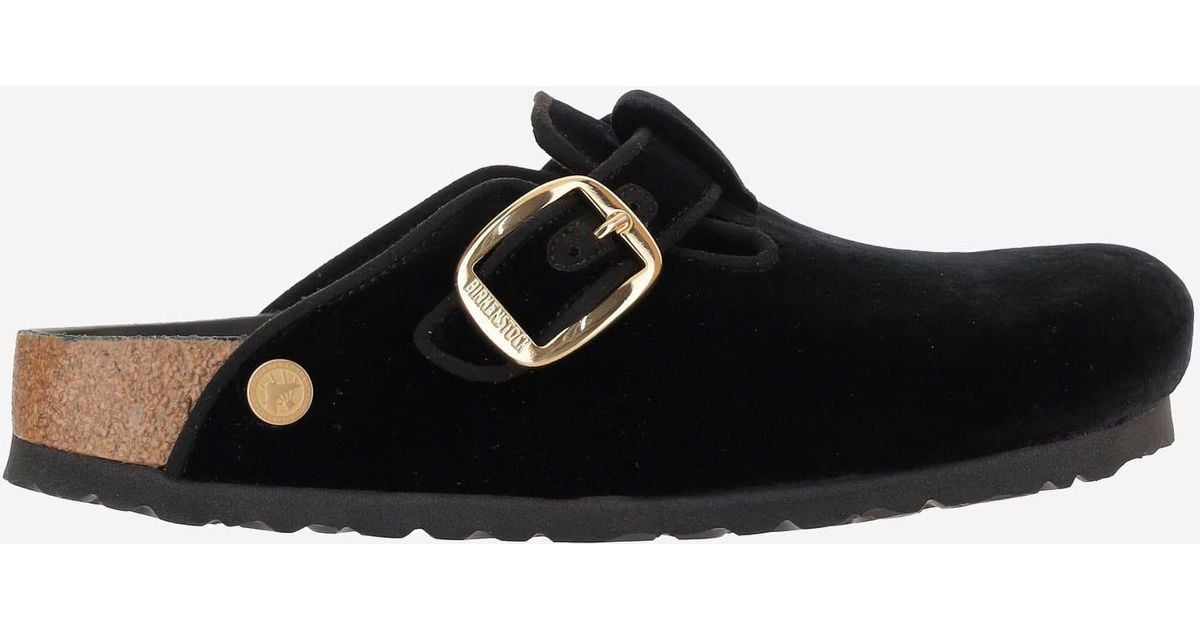 Birkenstock Boston Big Buckle Rivet in Black | Lyst UK