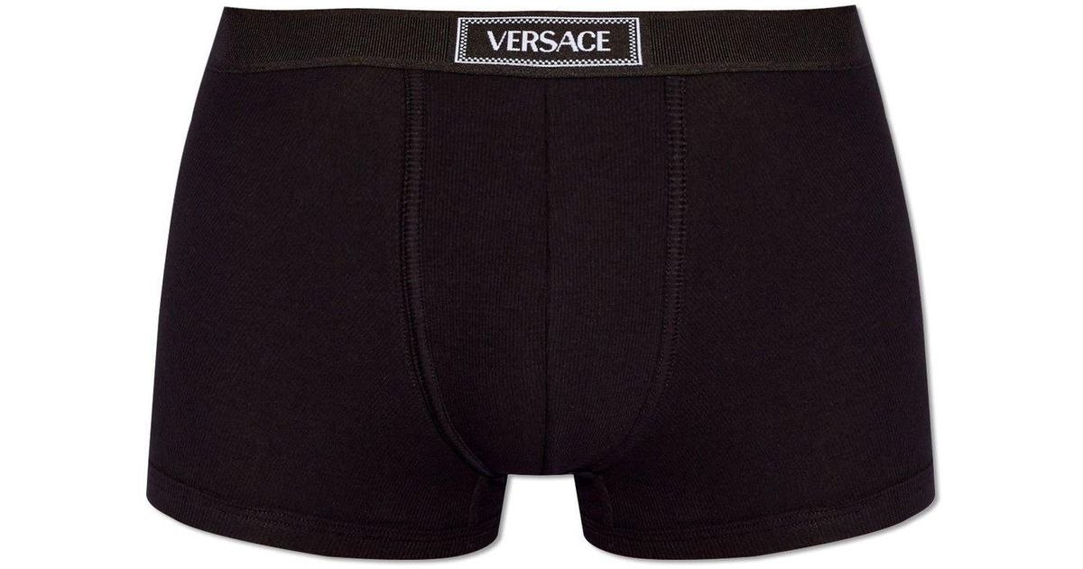 Versace Cotton Boxers in Black for Men | Lyst