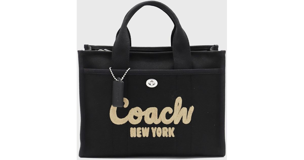 COACH Cotton Totes in Black | Lyst