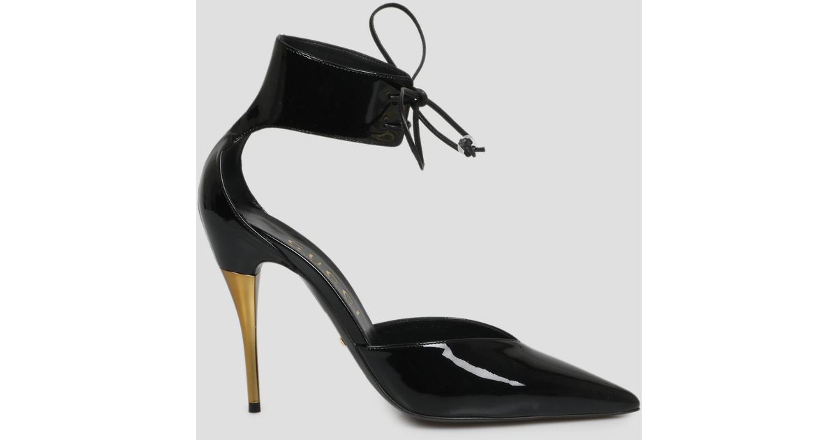 Gucci High Heel Patent Pump in Black | Lyst