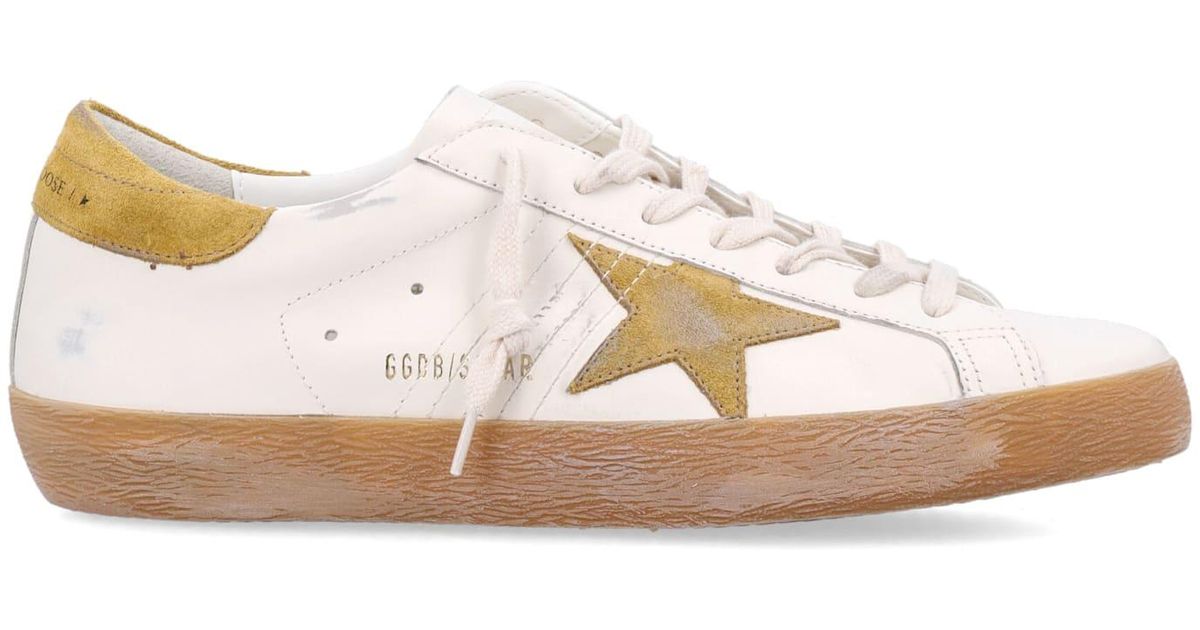 Golden Goose Low-Top Leather Sneakers in White for Men | Lyst