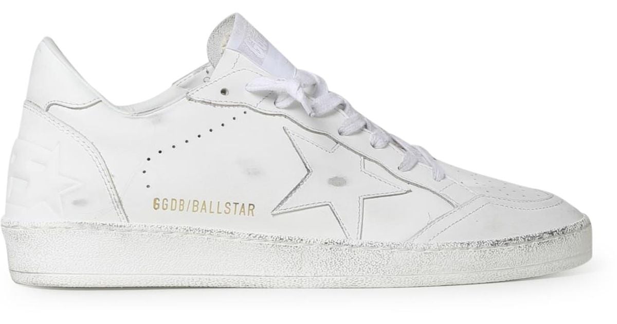 Golden Goose Ballstar Leather Upper And Star in White for Men | Lyst