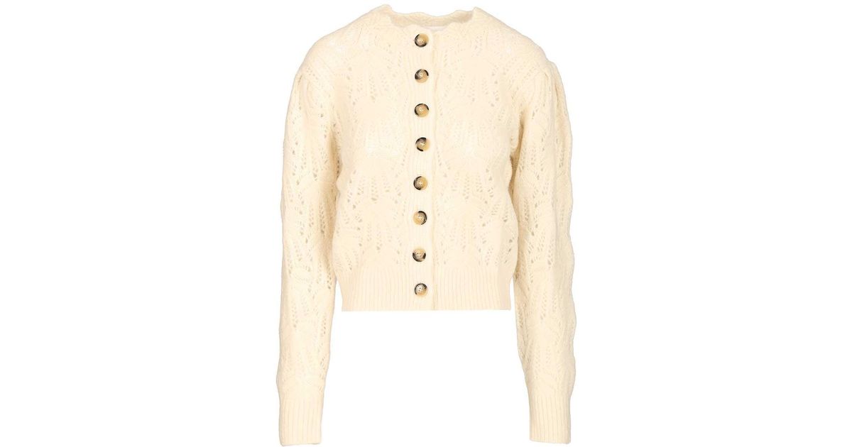 Isabel Marant Marant Etoile Maxine Openwork Cardigan in Natural | Lyst UK