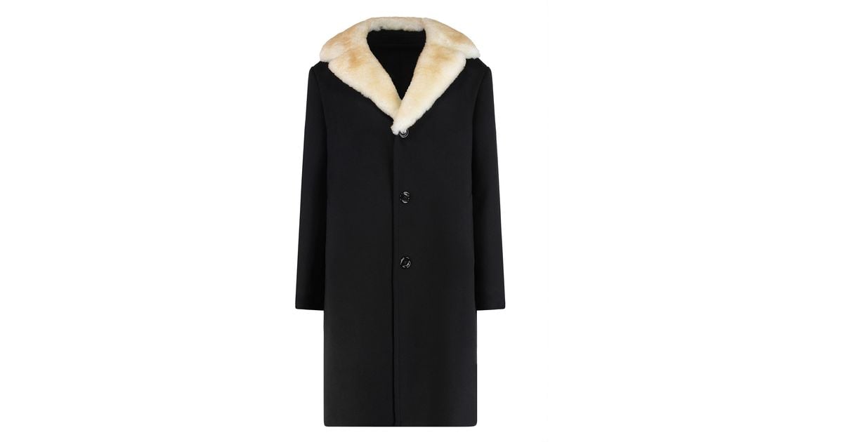 Celine Elegant Cashmere Coat in Black | Lyst UK