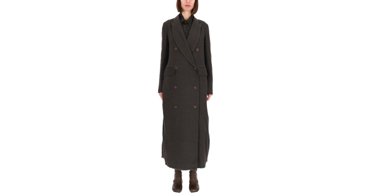 Uma Wang Swan Coat in Black | Lyst UK