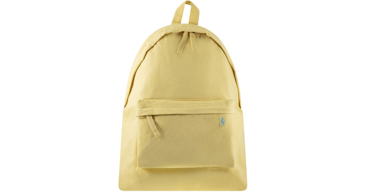 Polo Ralph Lauren Canvas Backpack in Yellow for Men | Lyst