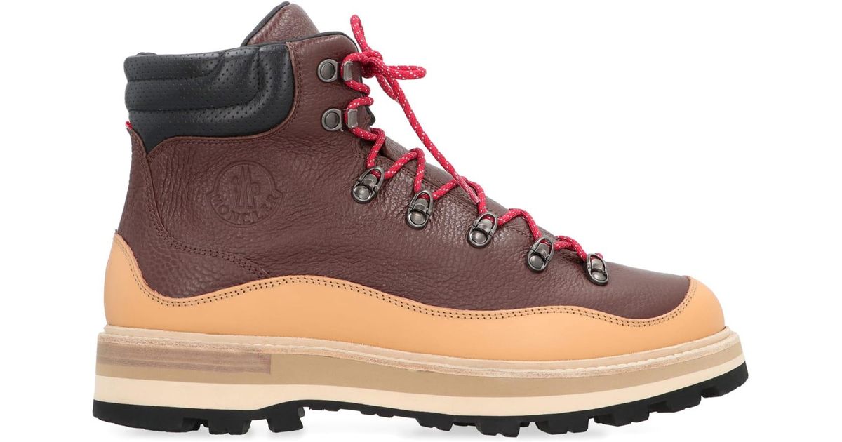 Moncler Peka Hiking Boots in Pink for Men | Lyst