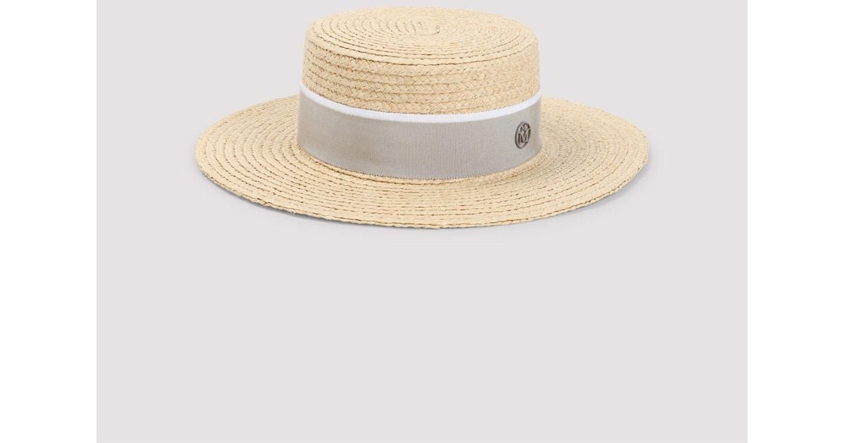 Maison Michel Kiki Hat in Natural | Lyst UK