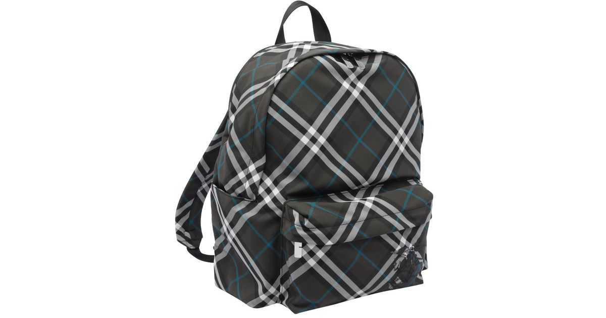 Burberry Classic Check Backpack in Black for Men | Lyst
