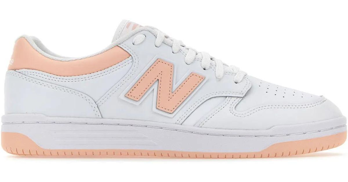 New Balance Two-Tone Leather 480 Sneakers in White | Lyst