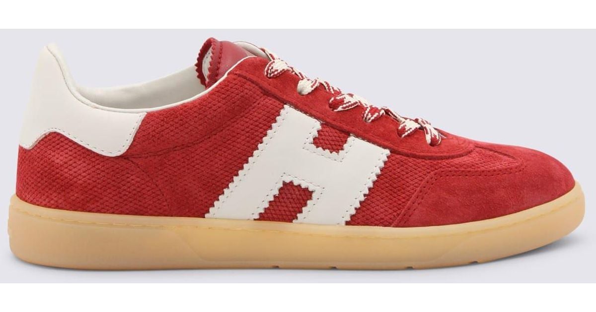 Hogan Red Leather Cool Sneakers | Lyst