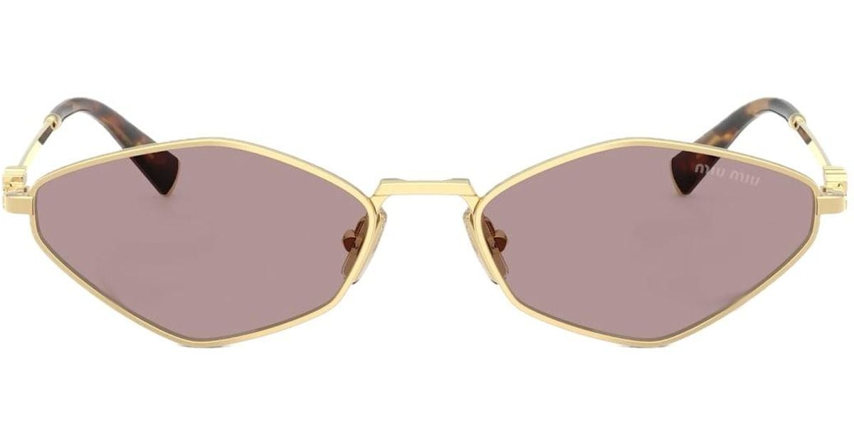 Miu Miu 0Mu 56Zs Miu Regard 5Ak20I Sunglasses in Pink | Lyst UK