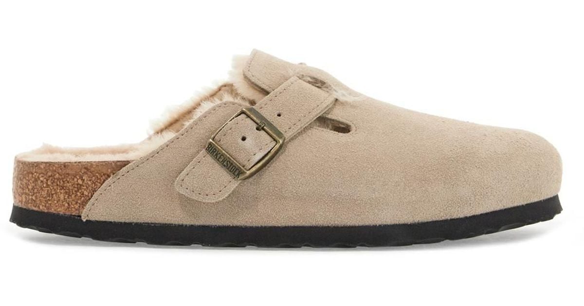 Birkenstock Boston Fur-lined Clogs | Lyst