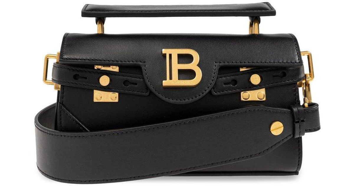 Balmain B-Buzz 19 Top Handle Bag in Black | Lyst UK