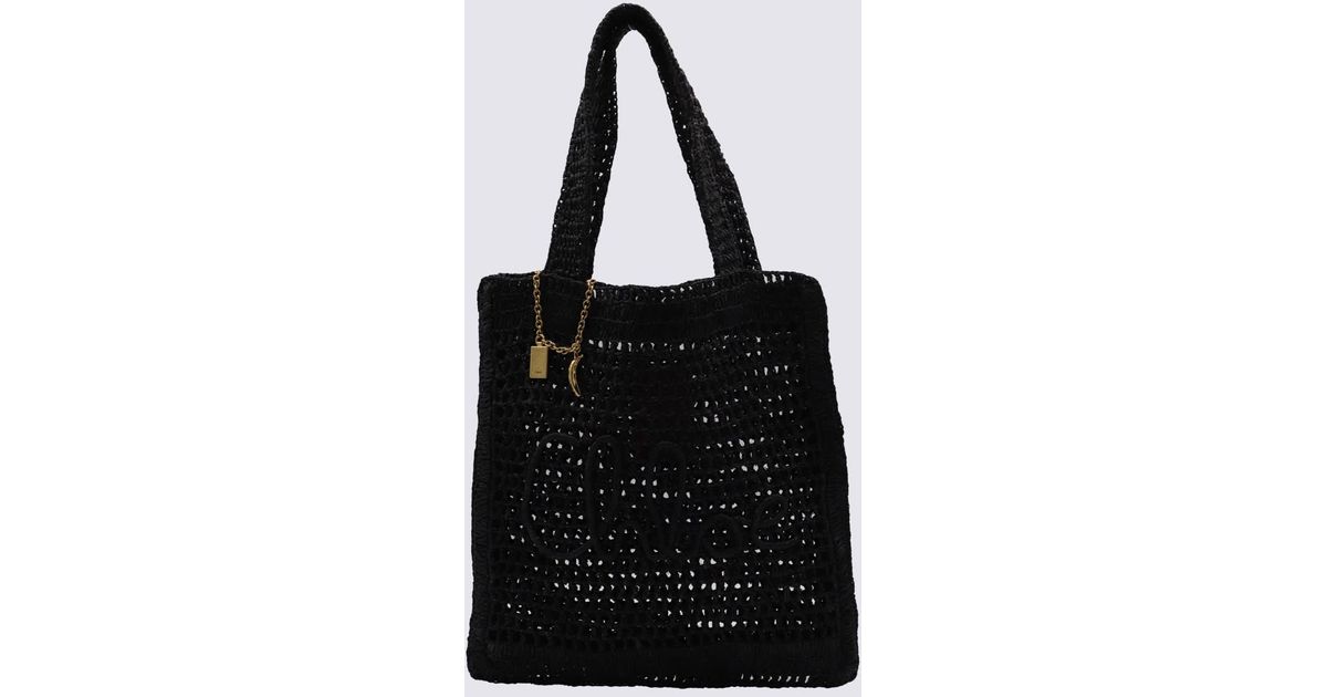 Chloé Raffia Totes in Black | Lyst