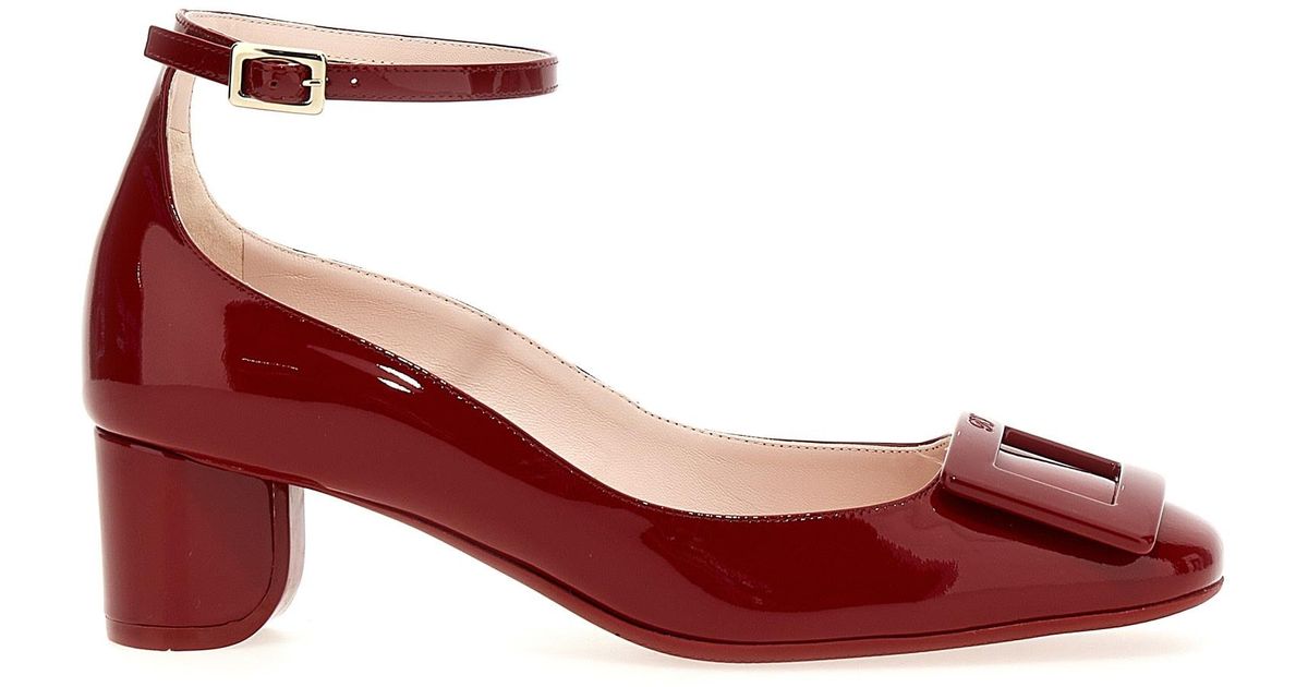 Roger Vivier Roundy Pumps in Red | Lyst