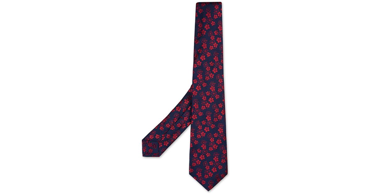 Kiton Silk Tie With Floral Pattern in Purple for Men | Lyst UK